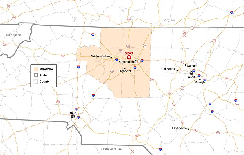 Greensboro Piedmont Triad International Airport: Expanding Traffic in ...