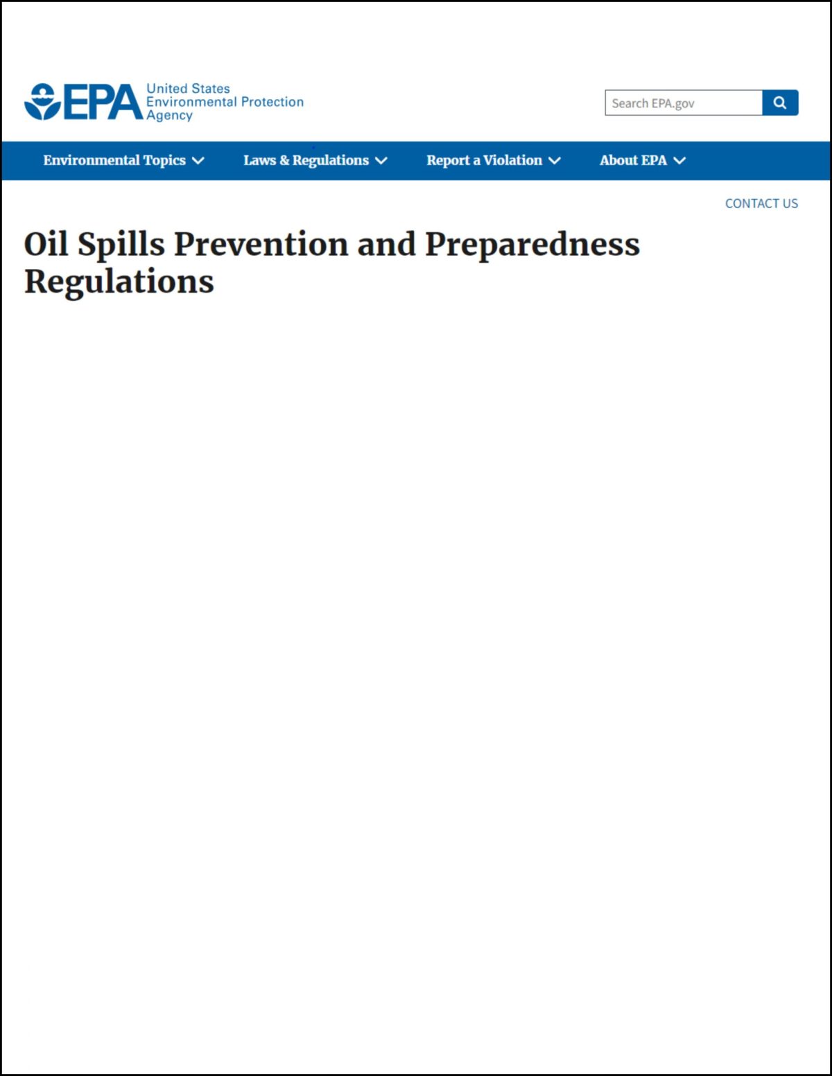 EPA Spill Prevention, Control, and Countermeasure (SPCC) for the ...