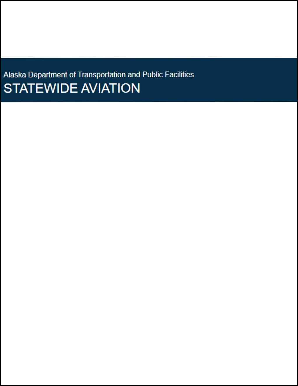 Alaska DOT Assigned-Space Aircraft Parking (Tiedown) Permit—Commercial ...